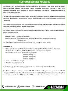 Customer Service Advisory - AFPMBAI