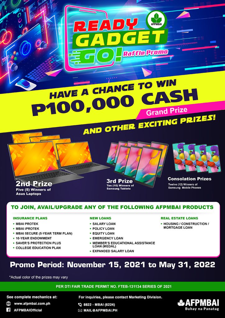 READY, GADGET, GO! RAFFLE PROMO - AFPMBAI