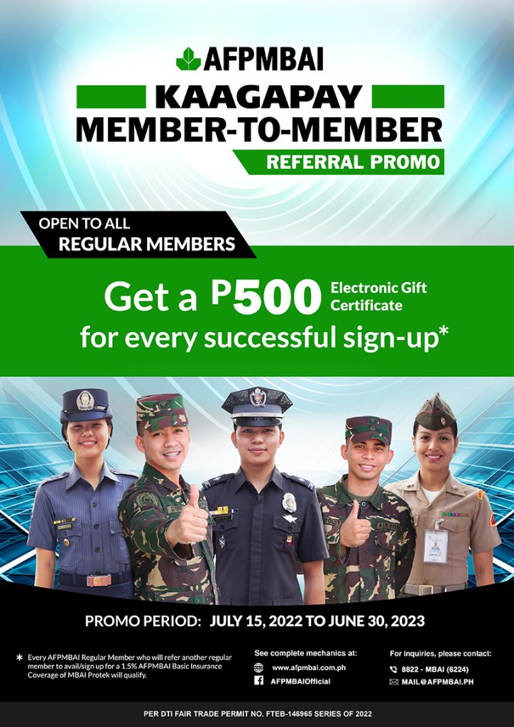AFPMBAI KAAGAPAY MEMBER-TO-MEMBER REFERRAL PROMO - AFPMBAI